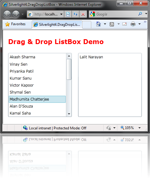 Drag and Drop Operation in Silverlight ListBox | Kunal Chowdhury